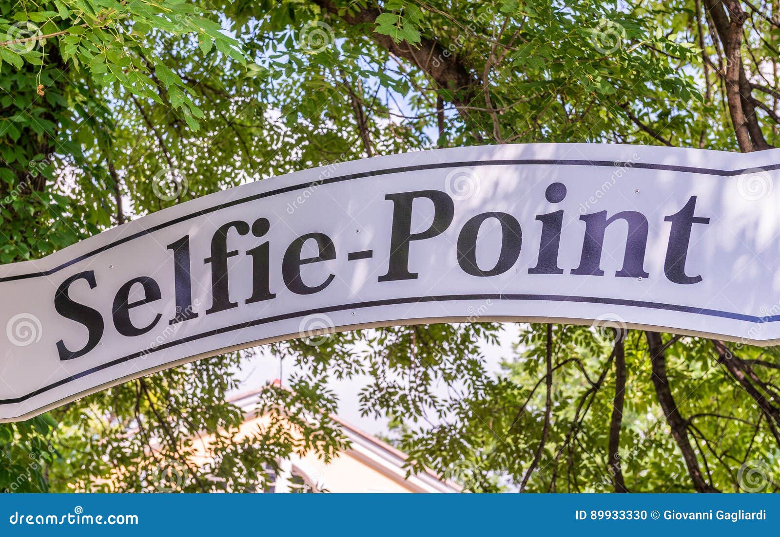 Selfie Point Sign in a Beautiful Park Stock Photo - Image of landscape ...