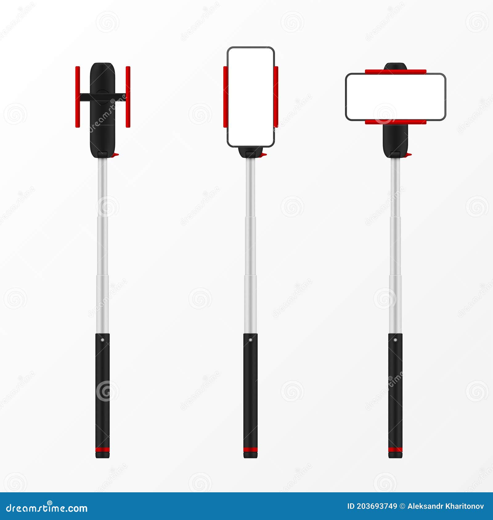 Selfie Sticks with Horizontal Vertical Screen of Smartphone without it ...