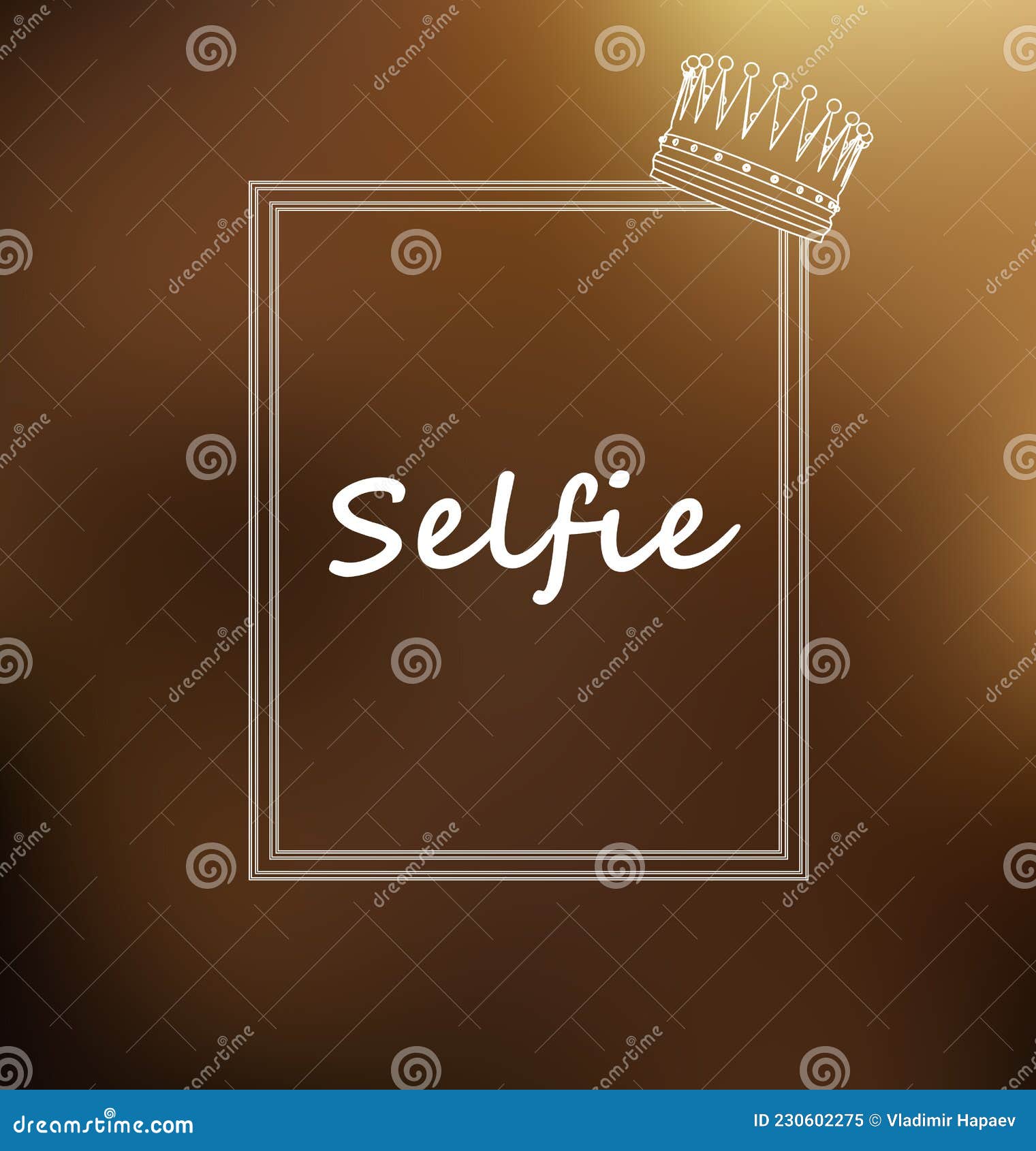 Selfie Text in a Frame. Vector Illustration. Stock Vector ...