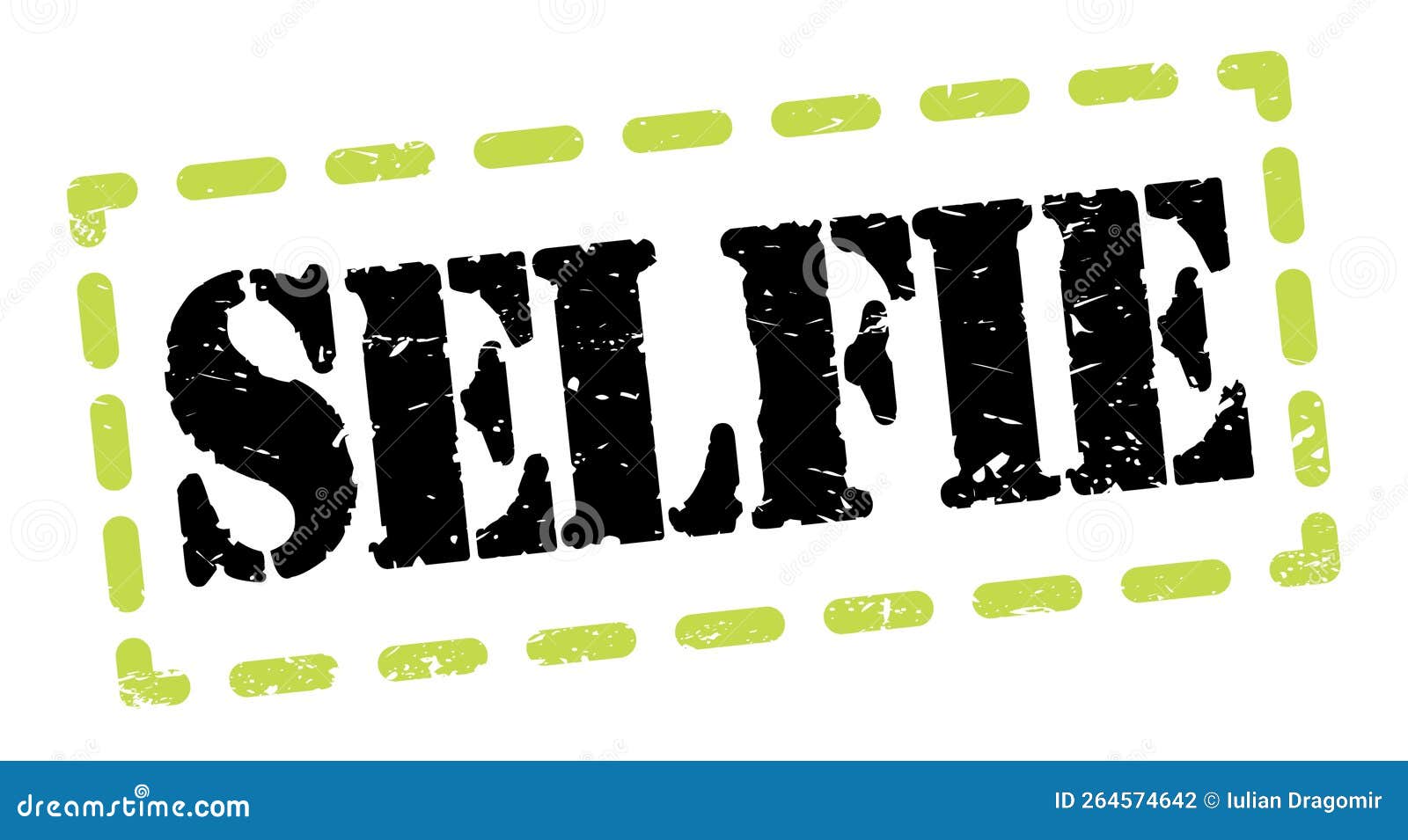 SELFIE Text Written on Green-black Stamp Sign Stock Illustration ...