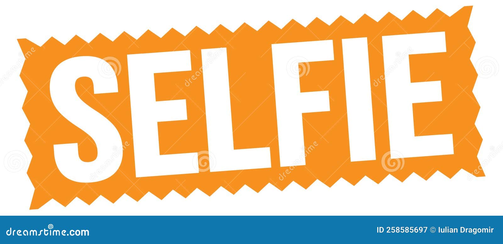 SELFIE Text Written on Orange Stamp Sign Stock Illustration ...