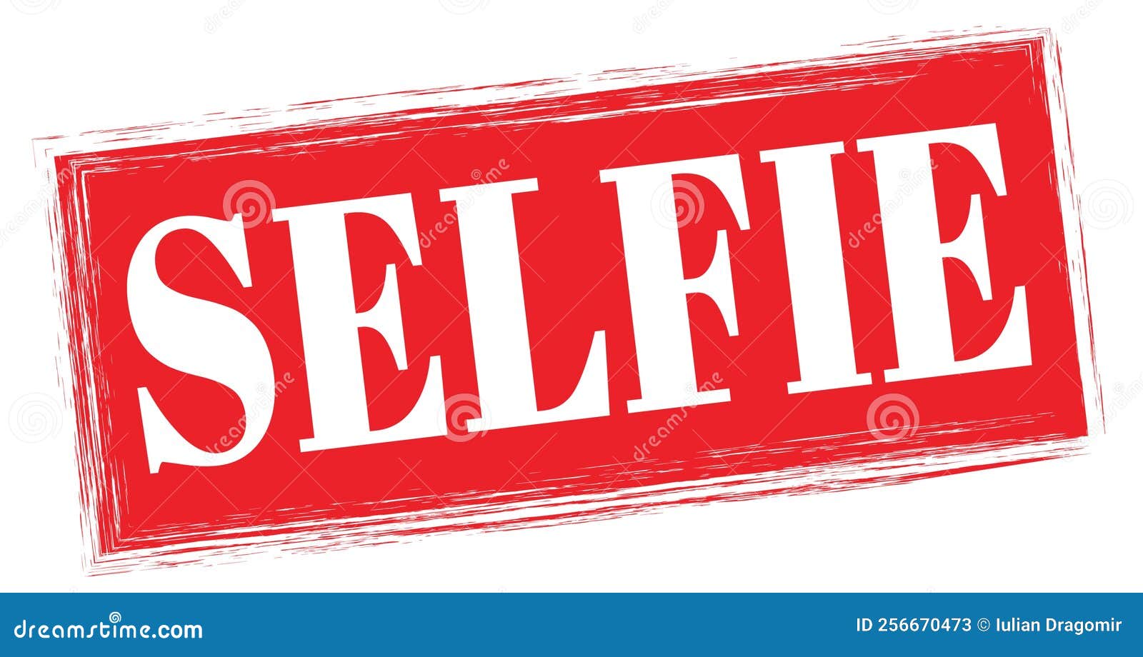 SELFIE Text Written on Red Stamp Sign Stock Illustration - Illustration ...