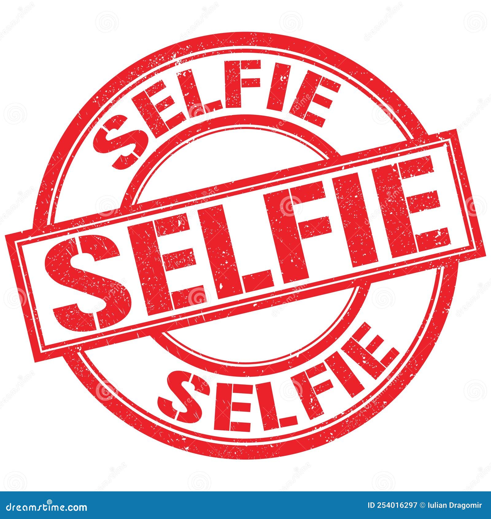SELFIE Text Written on Red Stamp Sign Stock Illustration - Illustration ...