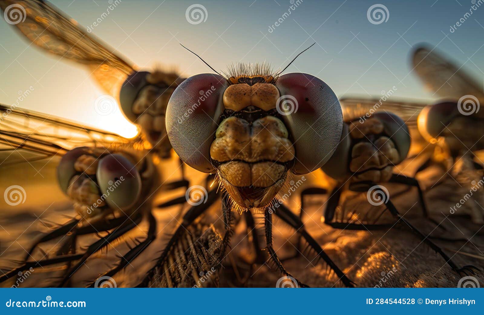 Selfie Time with a Graceful Dragonfly Perched on a Leaf Creating Using ...