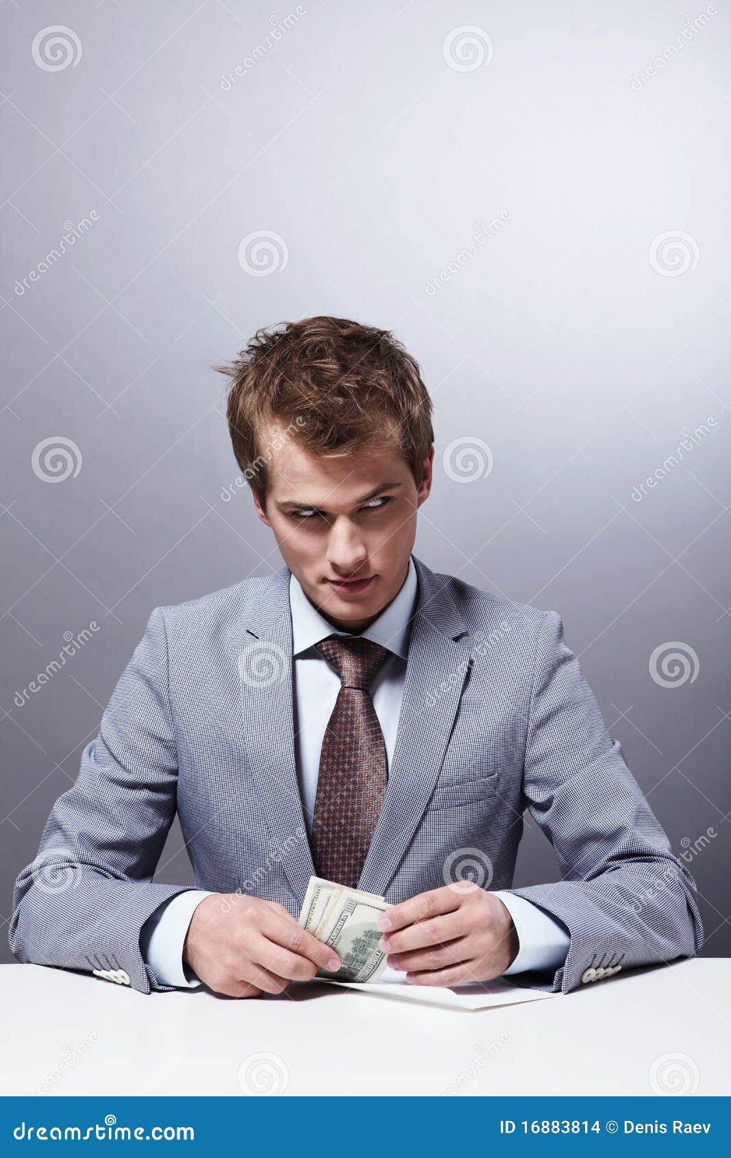Selfish man stock photo. Image of isolated, adult, expression - 16883814