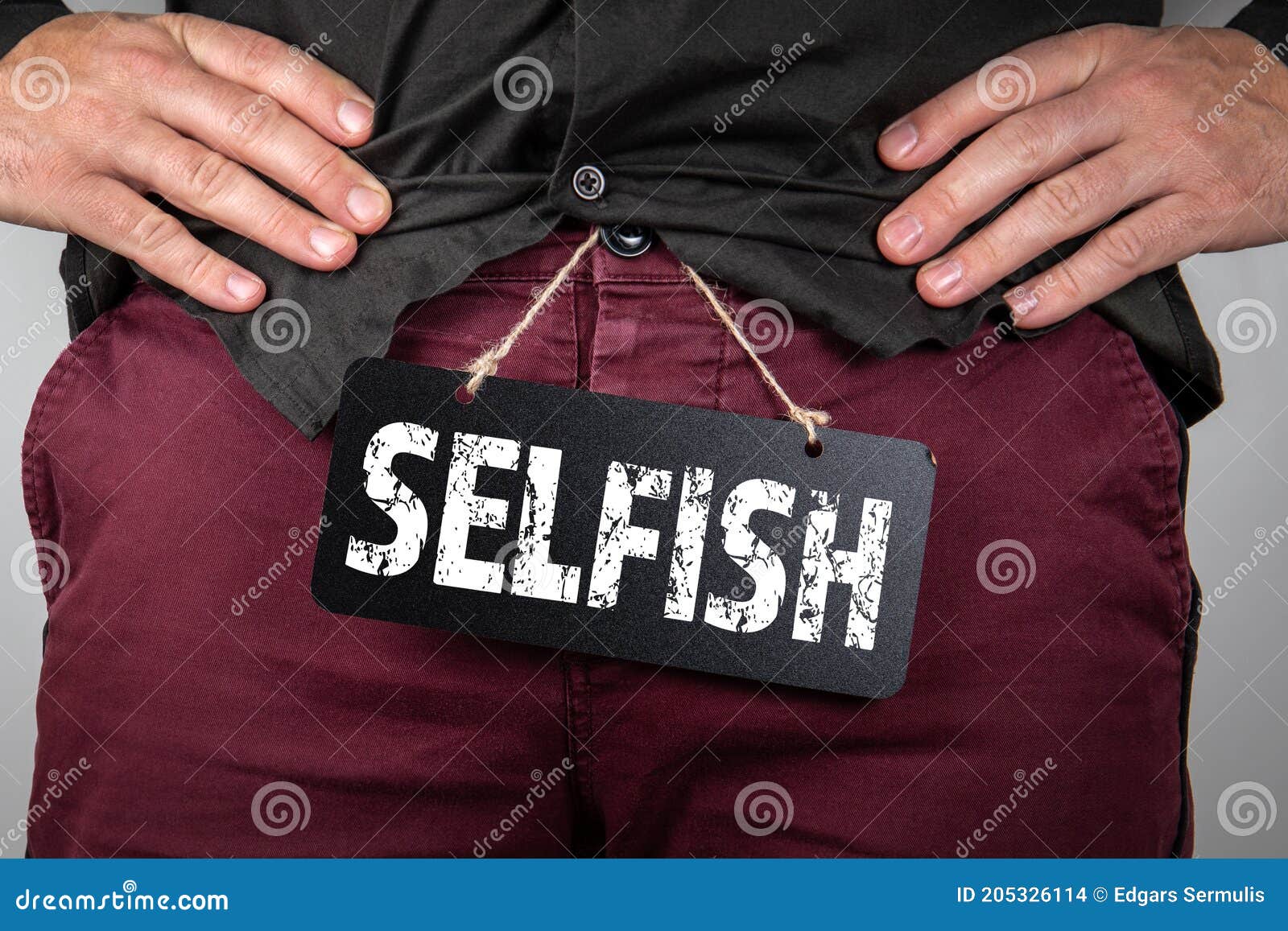 Selfish. Psychology, Character Traits and Behavior Stock Photo - Image ...