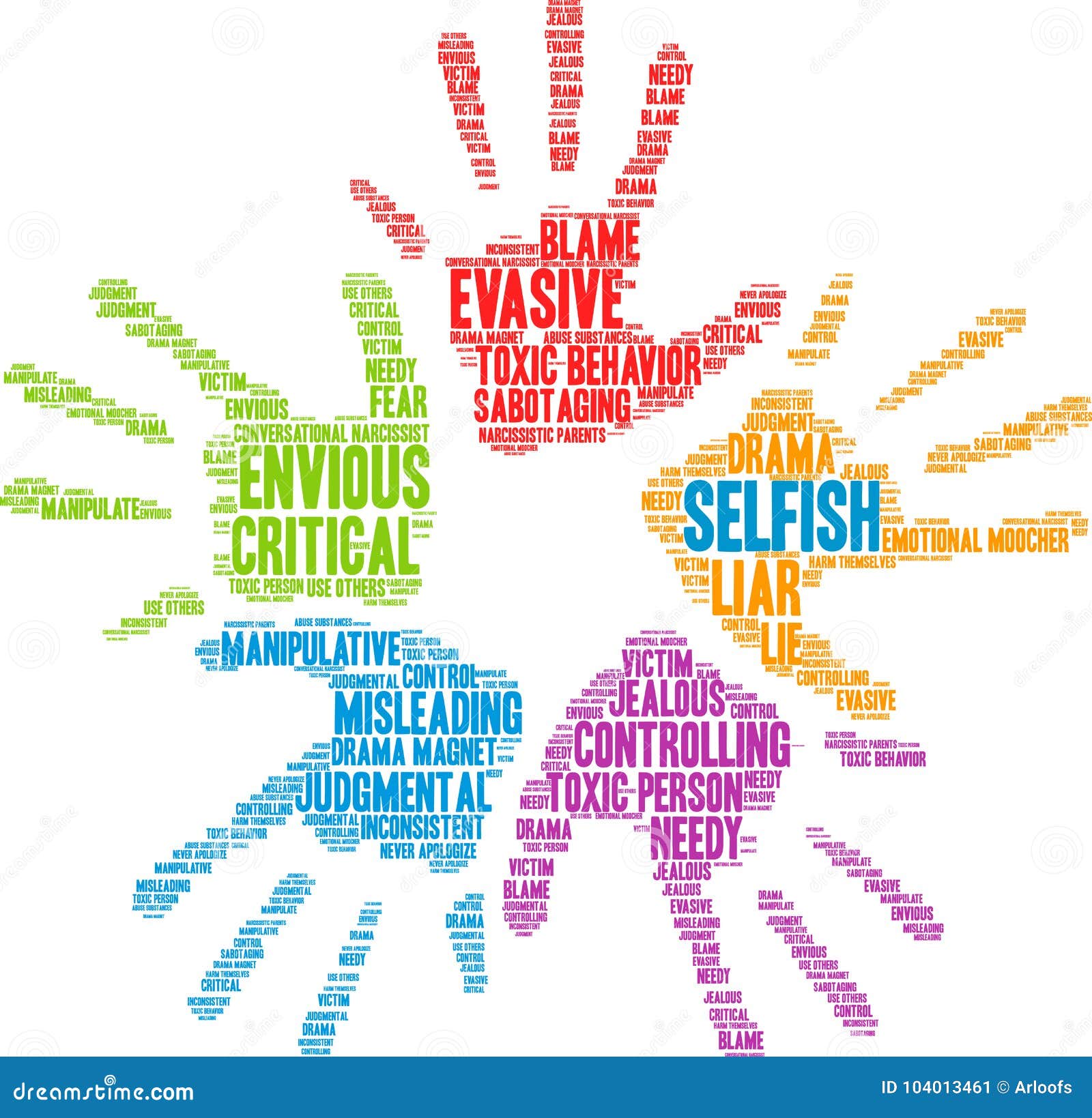 Selfish Word Cloud stock illustration. Illustration of misleading ...