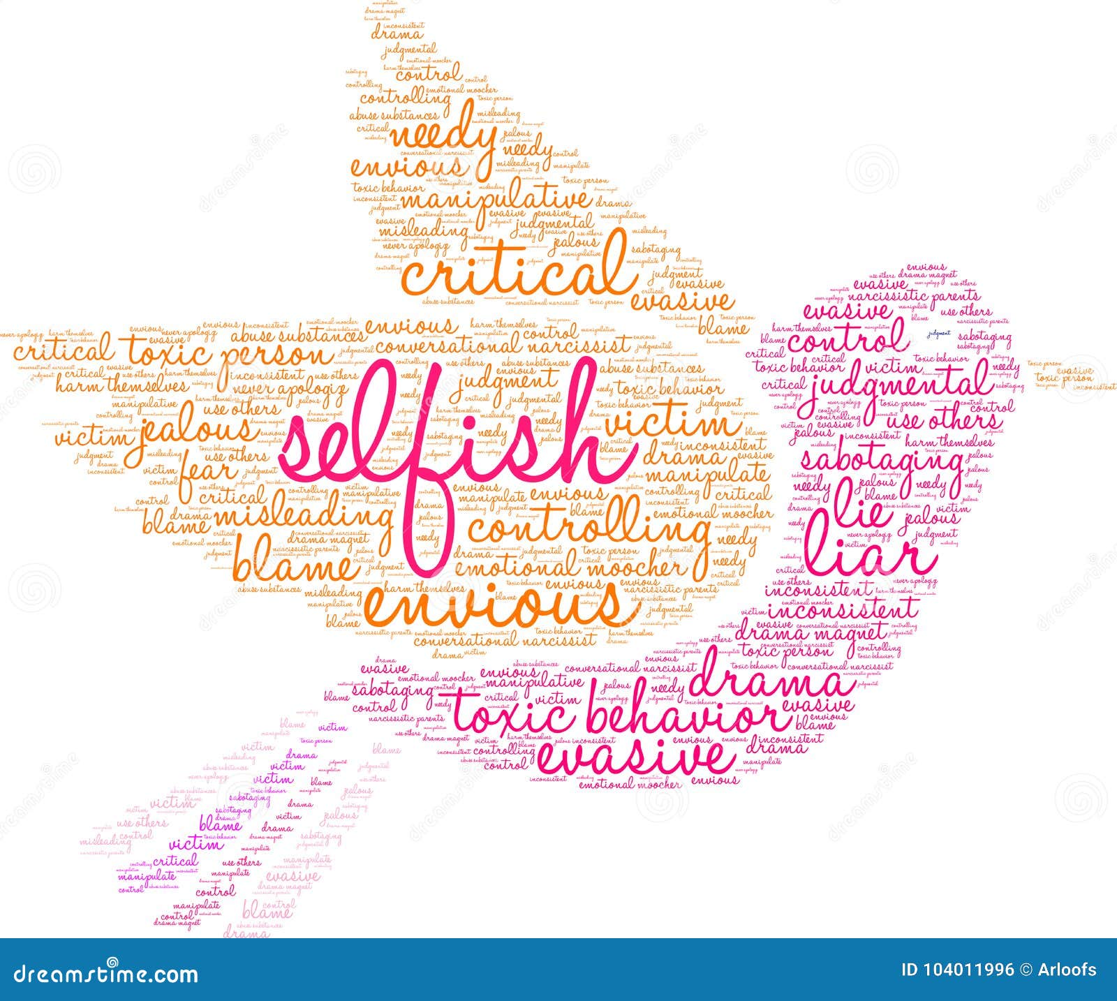 Selfish Word Cloud stock illustration. Illustration of jealous - 104011996
