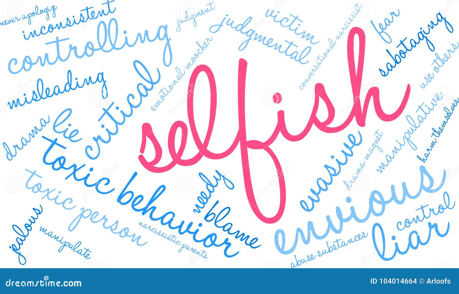 Selfish Word Cloud stock vector. Illustration of envious - 104014664