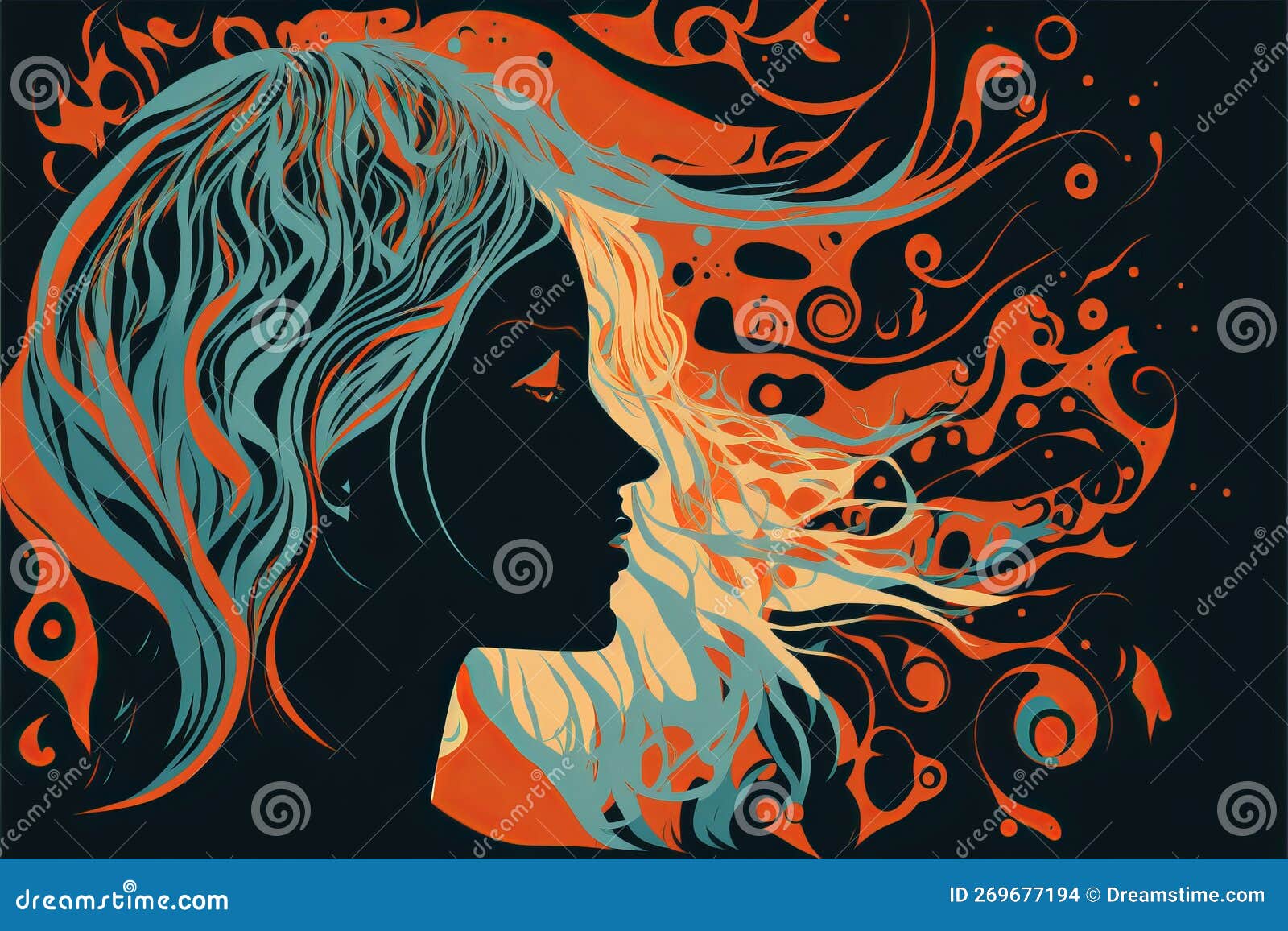 Selflessness Abstract Art (generative AI) Stock Illustration ...