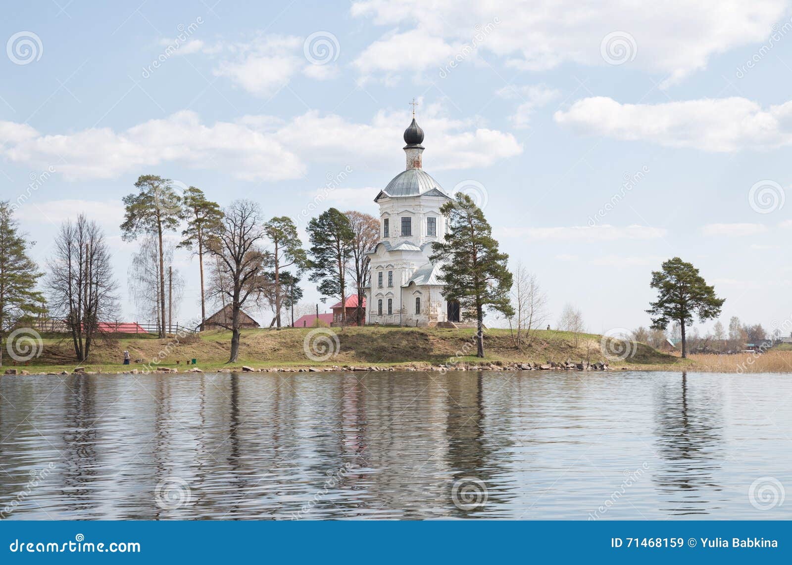 Seliger Landscape in the Spring. Nilov Monastery Stock Image - Image of ...