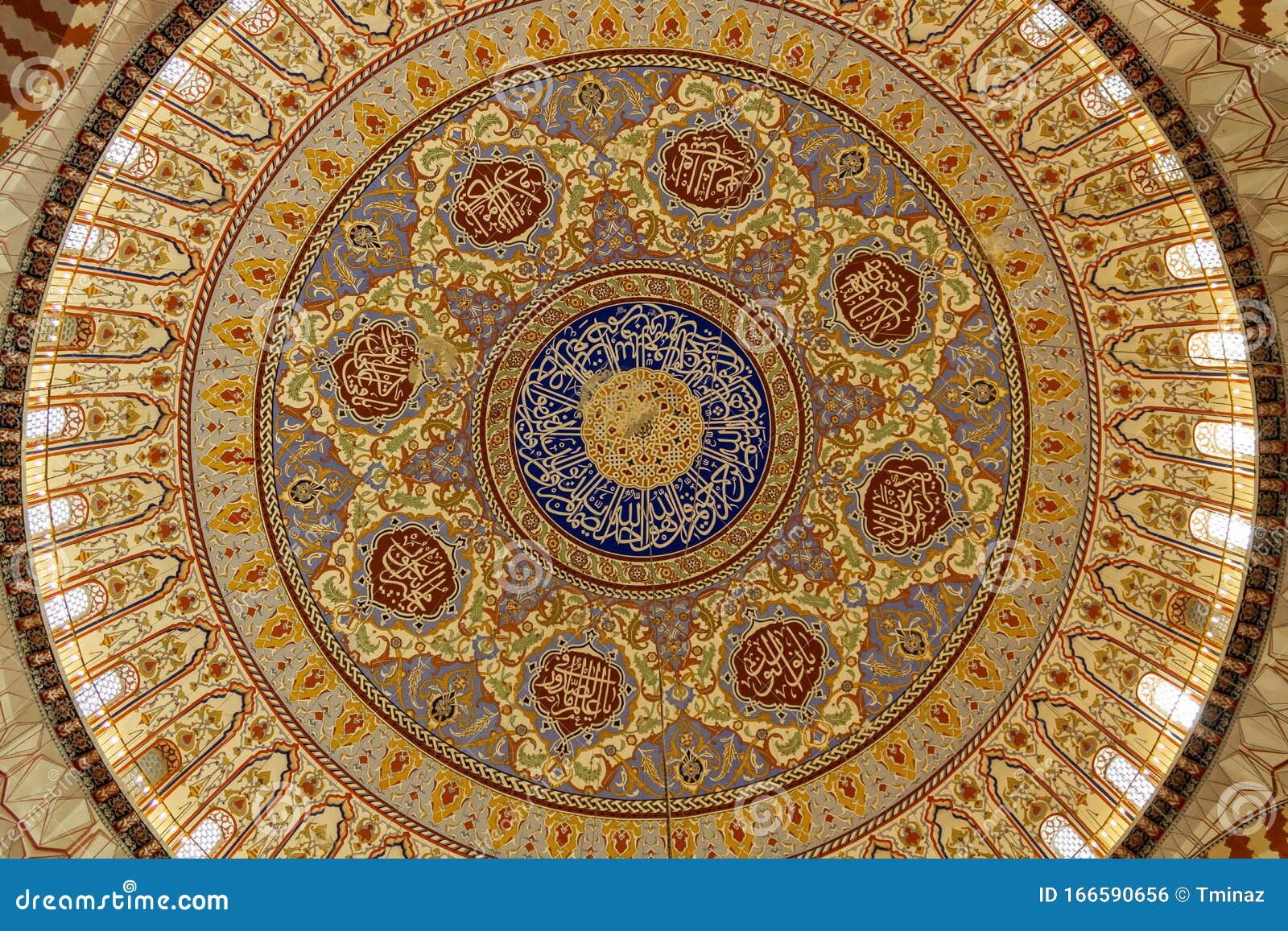 Selimiye Mosque Dome Ceiling Interior View. Edirne, Turkey Editorial ...