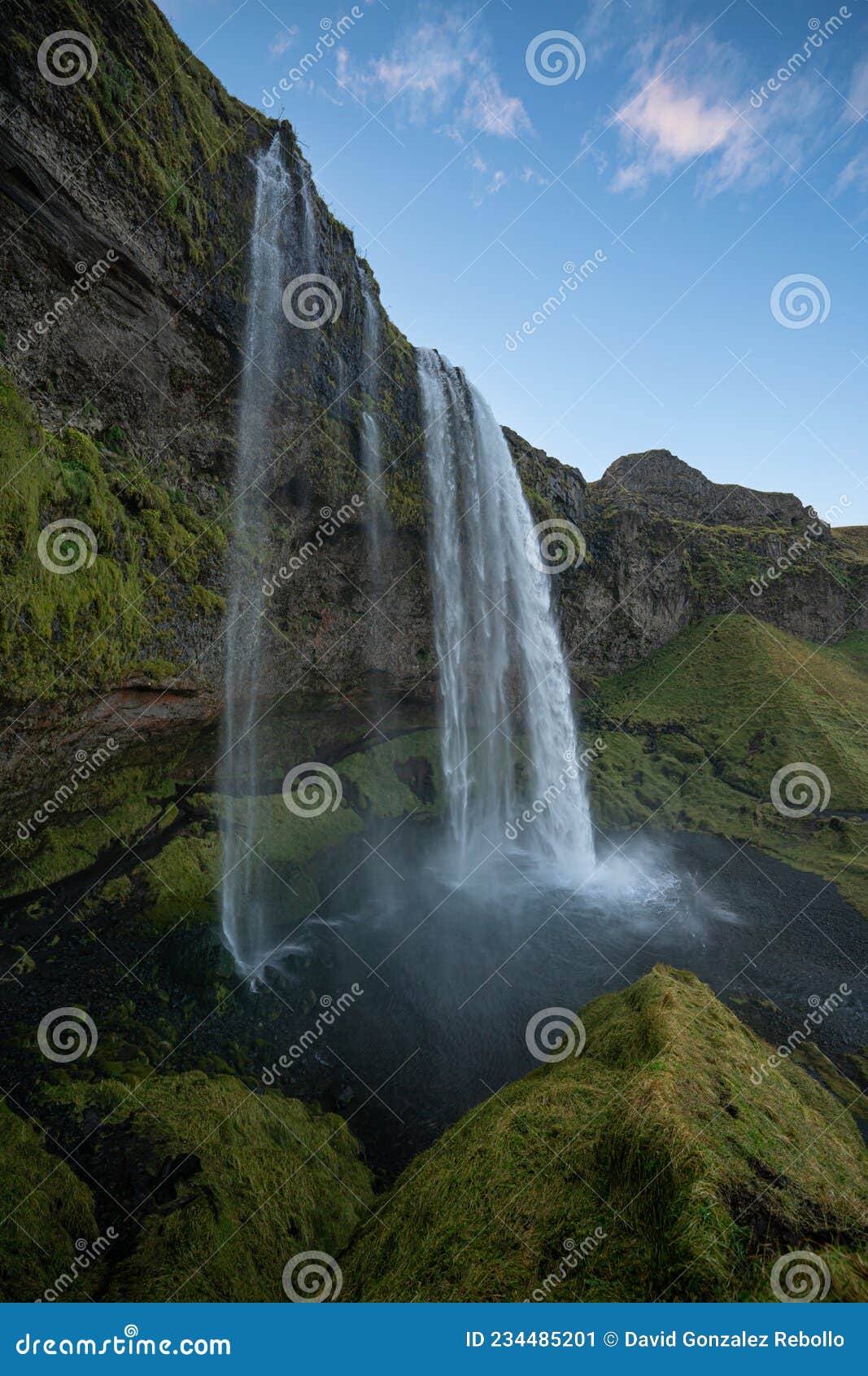 Seljalandsfoss Waterfall at Dawn, Iceland Stock Image - Image of ...