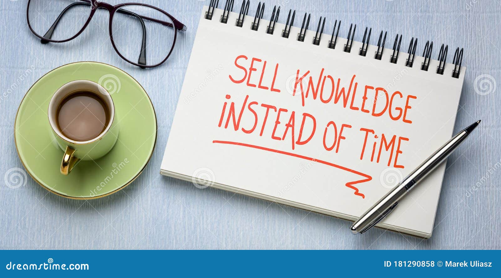 Sell Knowledge instead of Time Stock Photo - Image of consulting ...