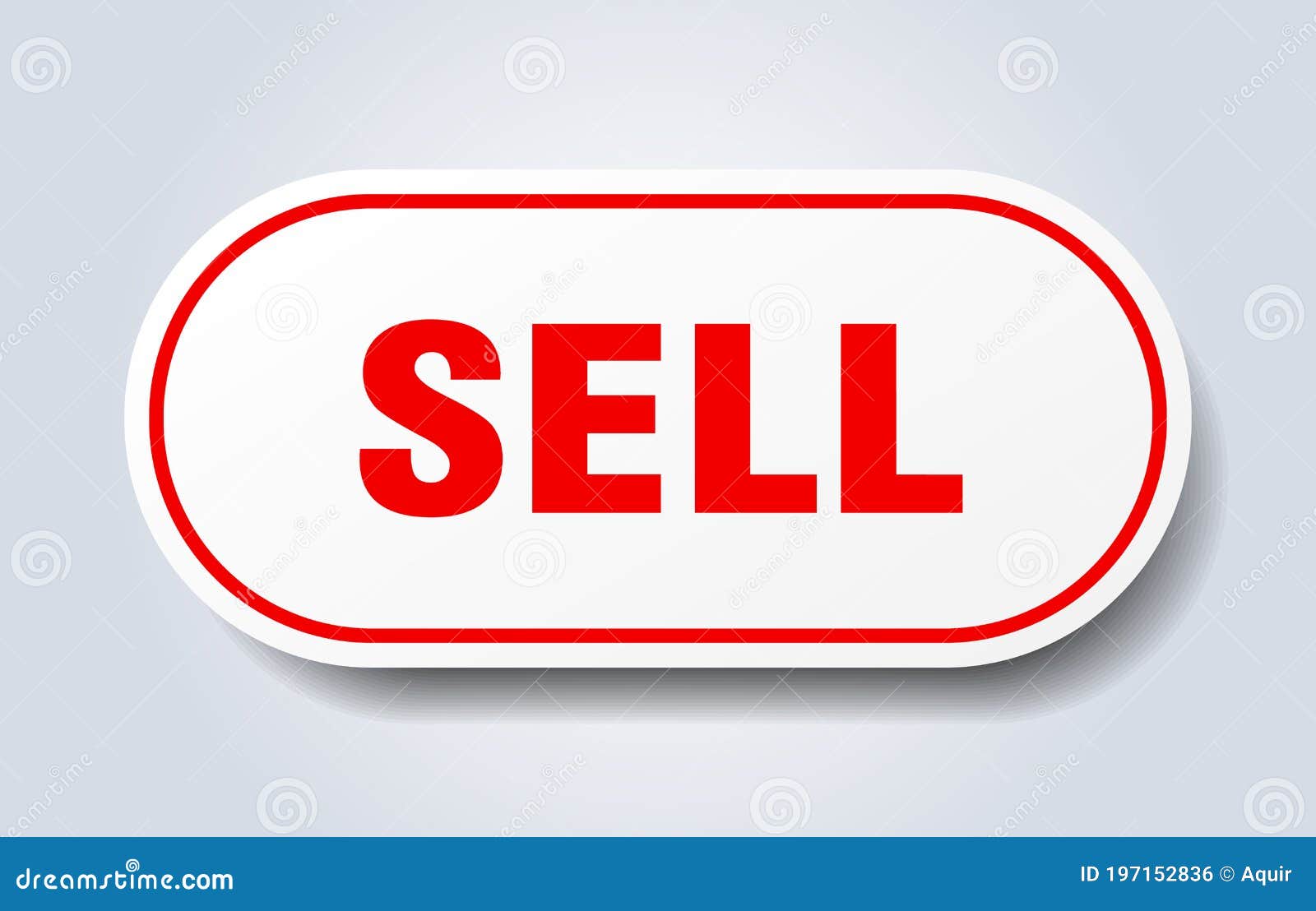 Sell sticker. stock vector. Illustration of label, seal - 197152836