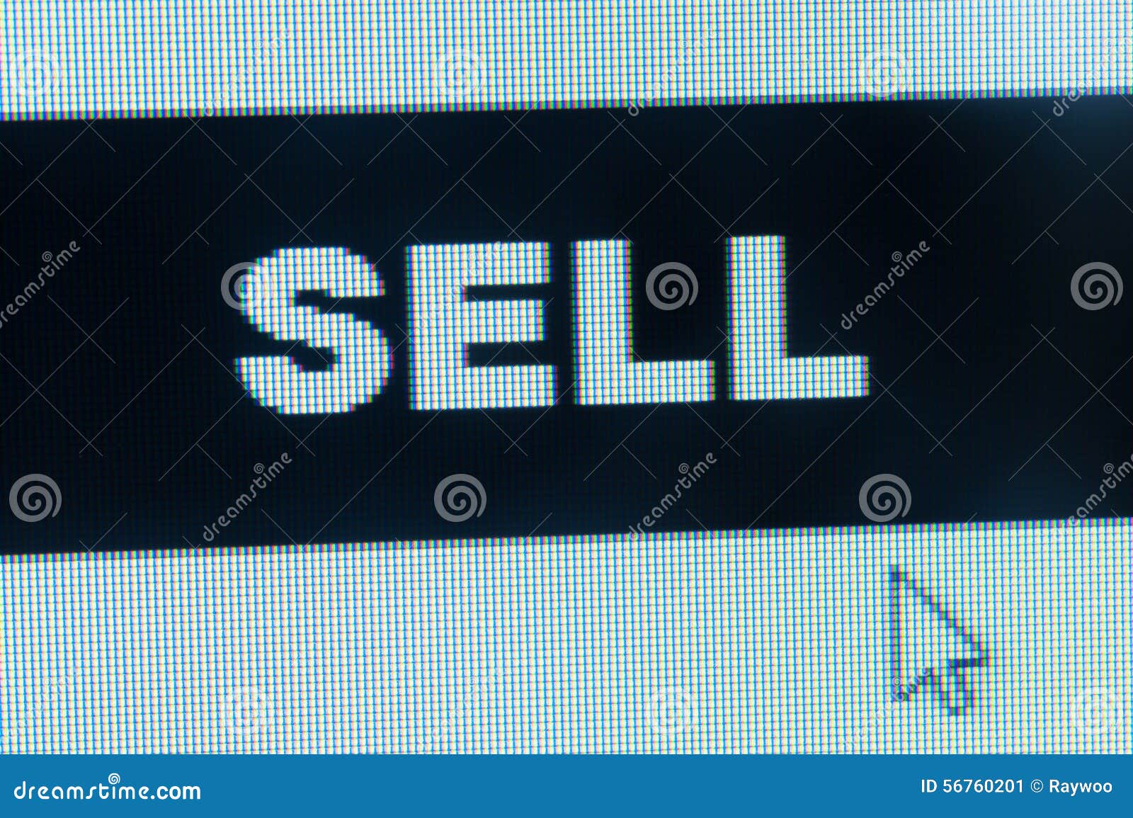 Sell word and cursor stock image. Image of arrow, market - 56760201