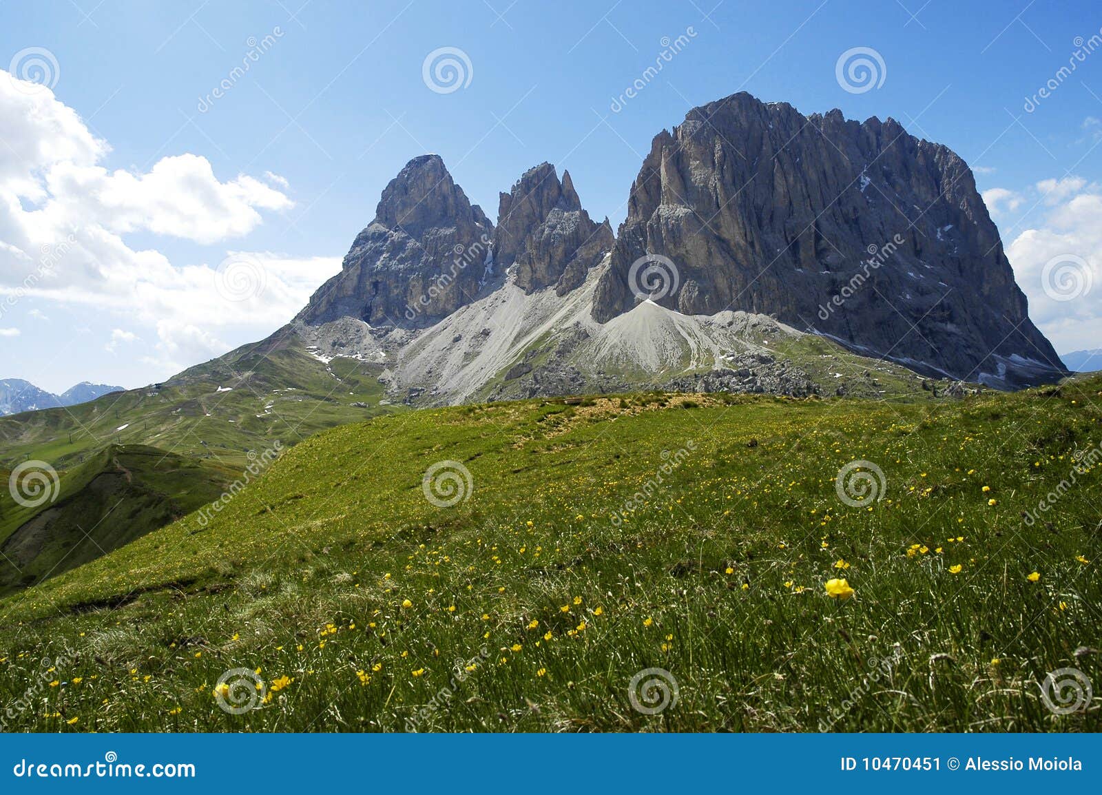 Sella pass stock image. Image of harmony, european, flowers - 10470451