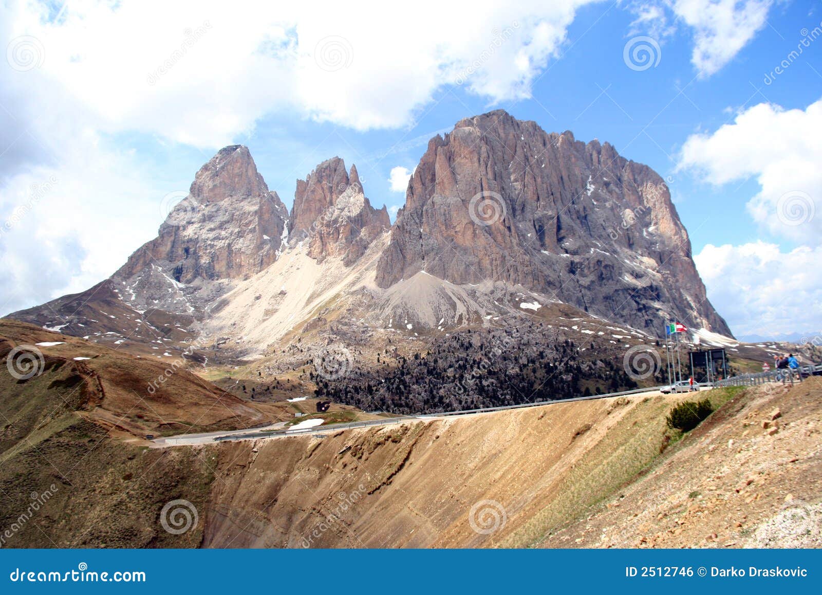 Sella pass stock photo. Image of marmolada, fassa, canazei - 2512746