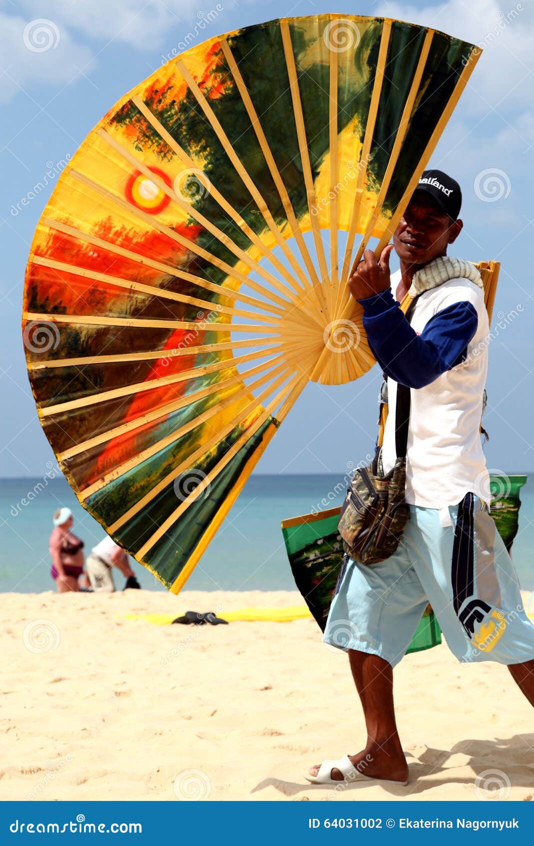 Seller editorial photography. Image of beach, fans, show - 64031002