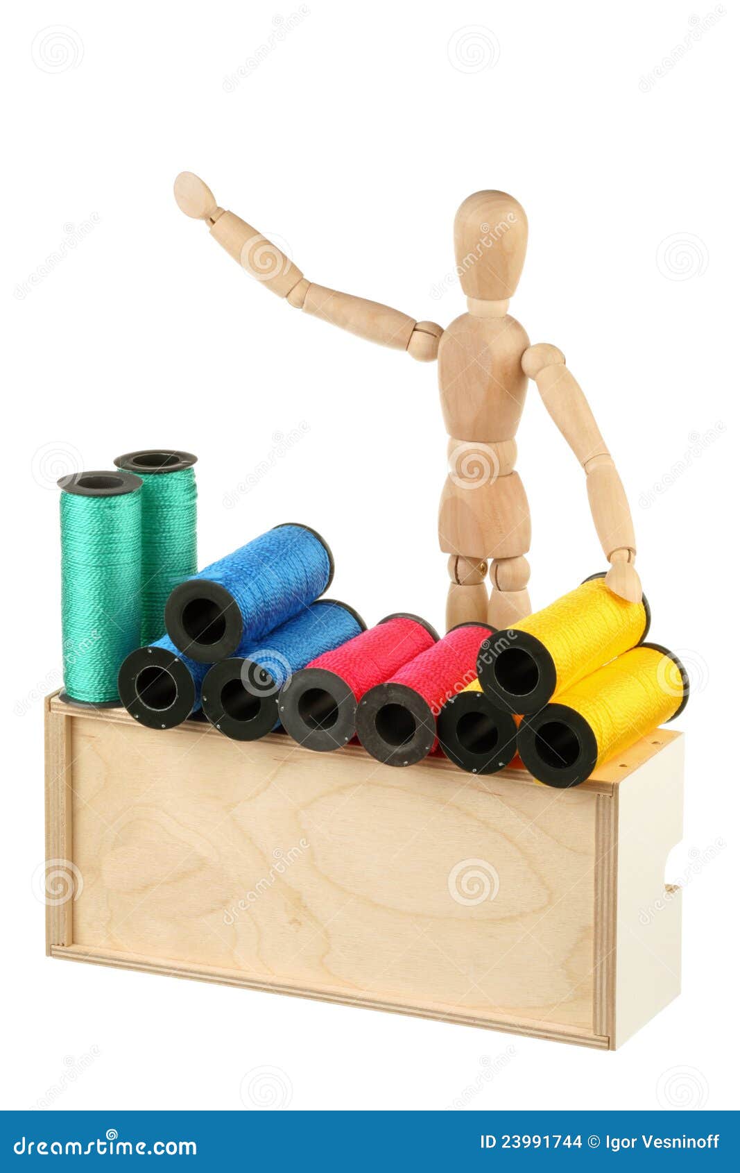 Seller of thread stock photo. Image of couple, puppet - 23991744