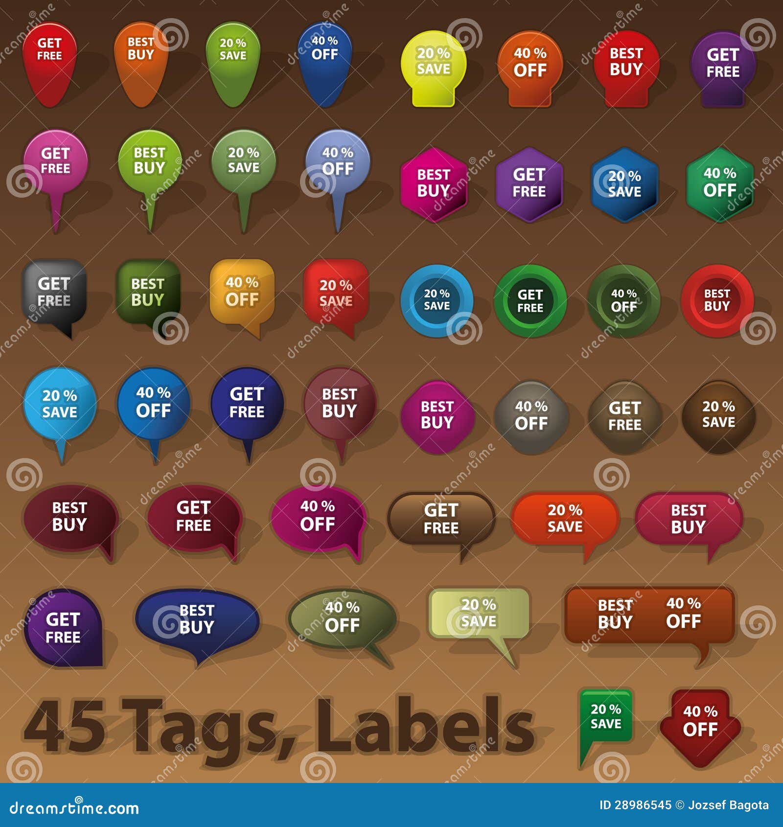 Selling Badges, Tags, Labels Stock Vector - Illustration of color ...