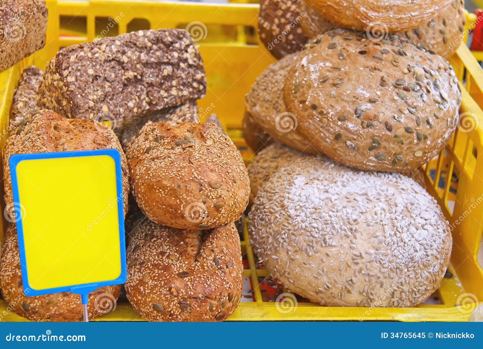 Selling Bread on the Dutch Market, Stock Image - Image of ingredient ...