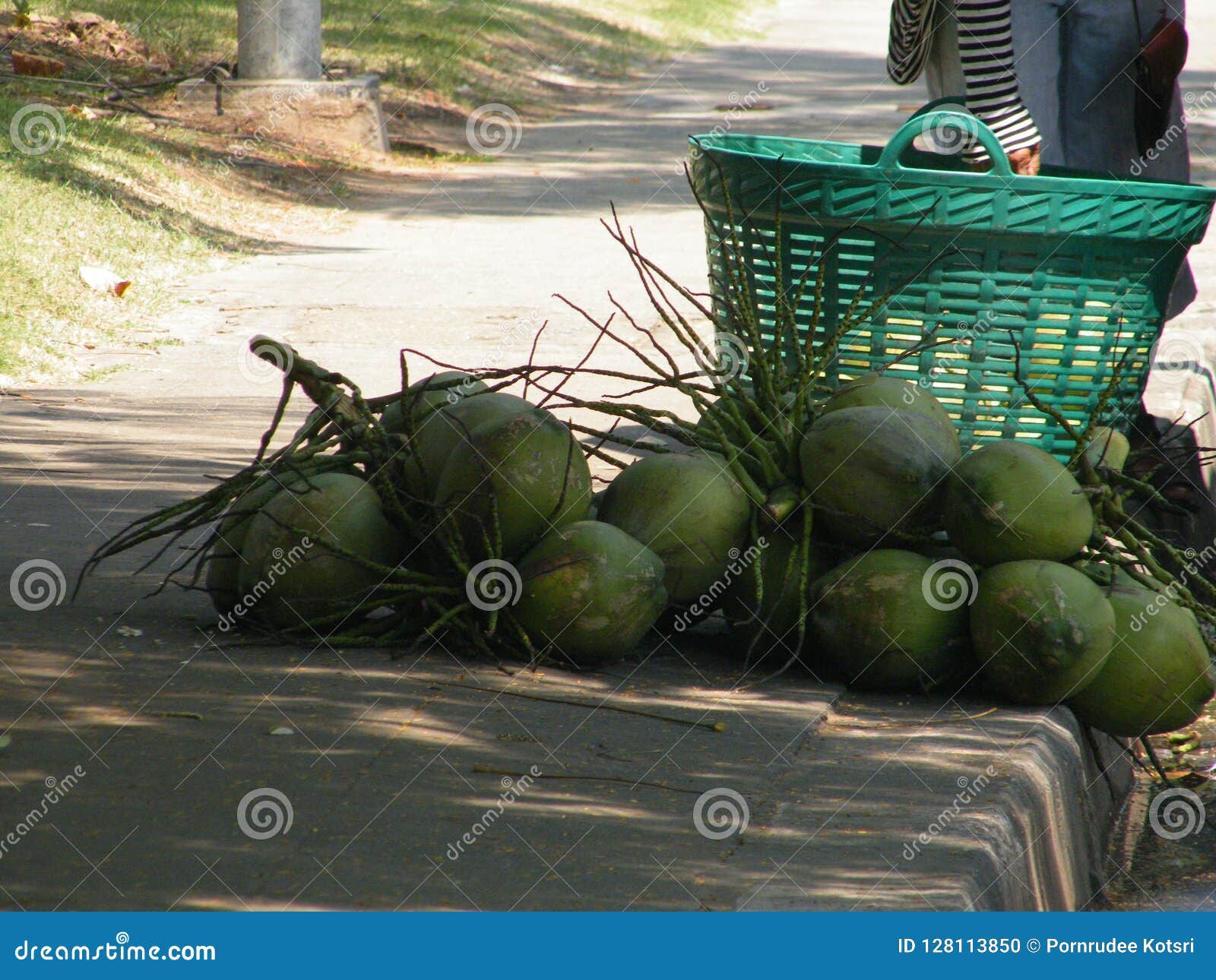 Selling Coconuts on the Road Stock Photo - Image of market, street ...