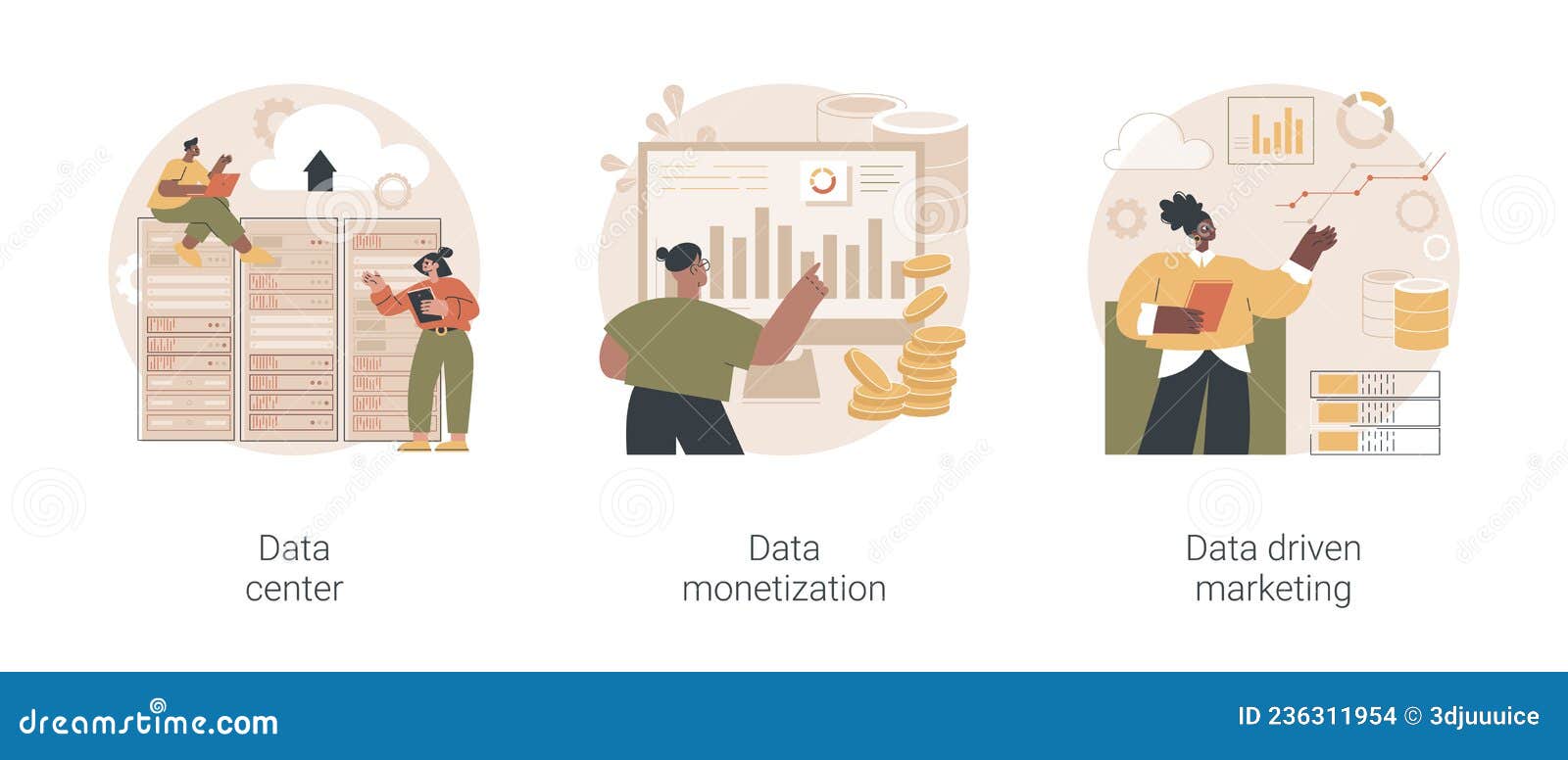 Selling Database Abstract Concept Vector Illustrations. Stock Vector ...