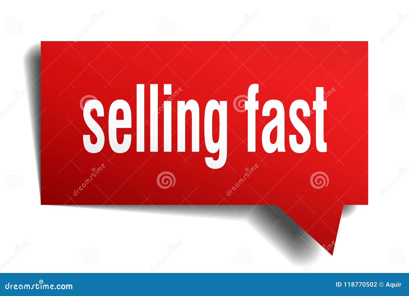 Selling Fast Red 3d Speech Bubble Stock Vector - Illustration of label ...