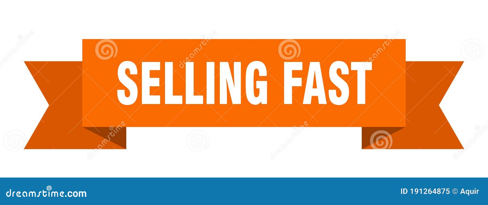 Selling fast ribbon. stock vector. Illustration of label - 191264875