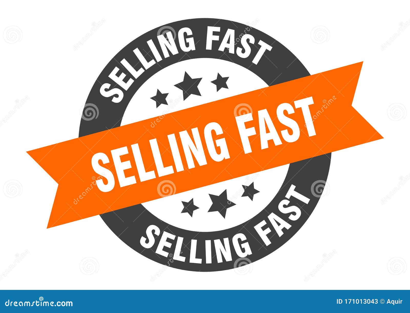 Selling Fast Sign. Selling Fast Round Ribbon Sticker. Selling Fast ...