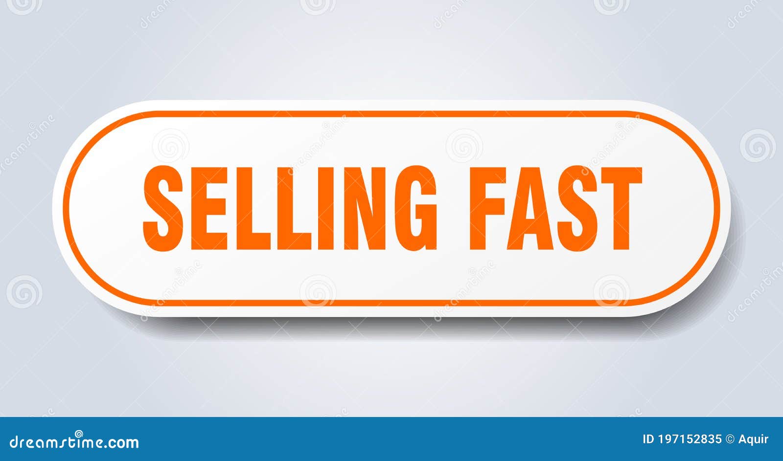 Selling fast sticker. stock vector. Illustration of rounded - 197152835