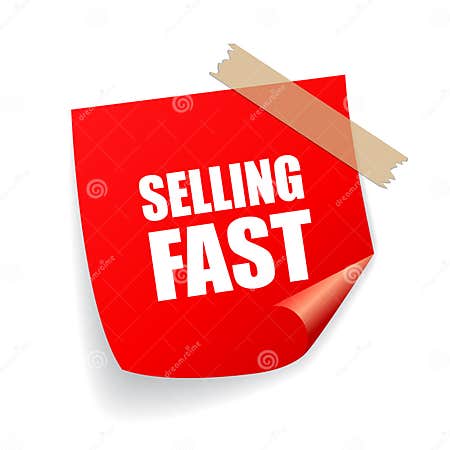 Selling fast sticker stock vector. Illustration of market - 79529246