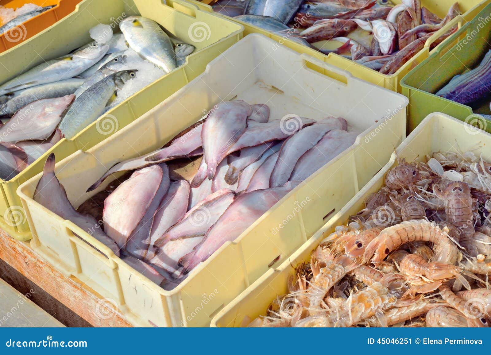 Selling Fish at a Fish Market Stock Image - Image of diet, cuisine ...