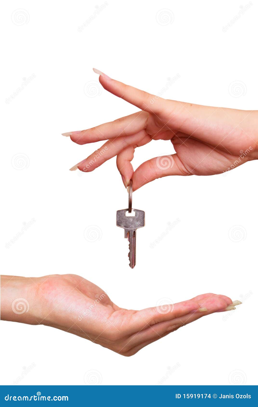 Selling House - Giving Away Key - Isolated Stock Photo - Image of ...