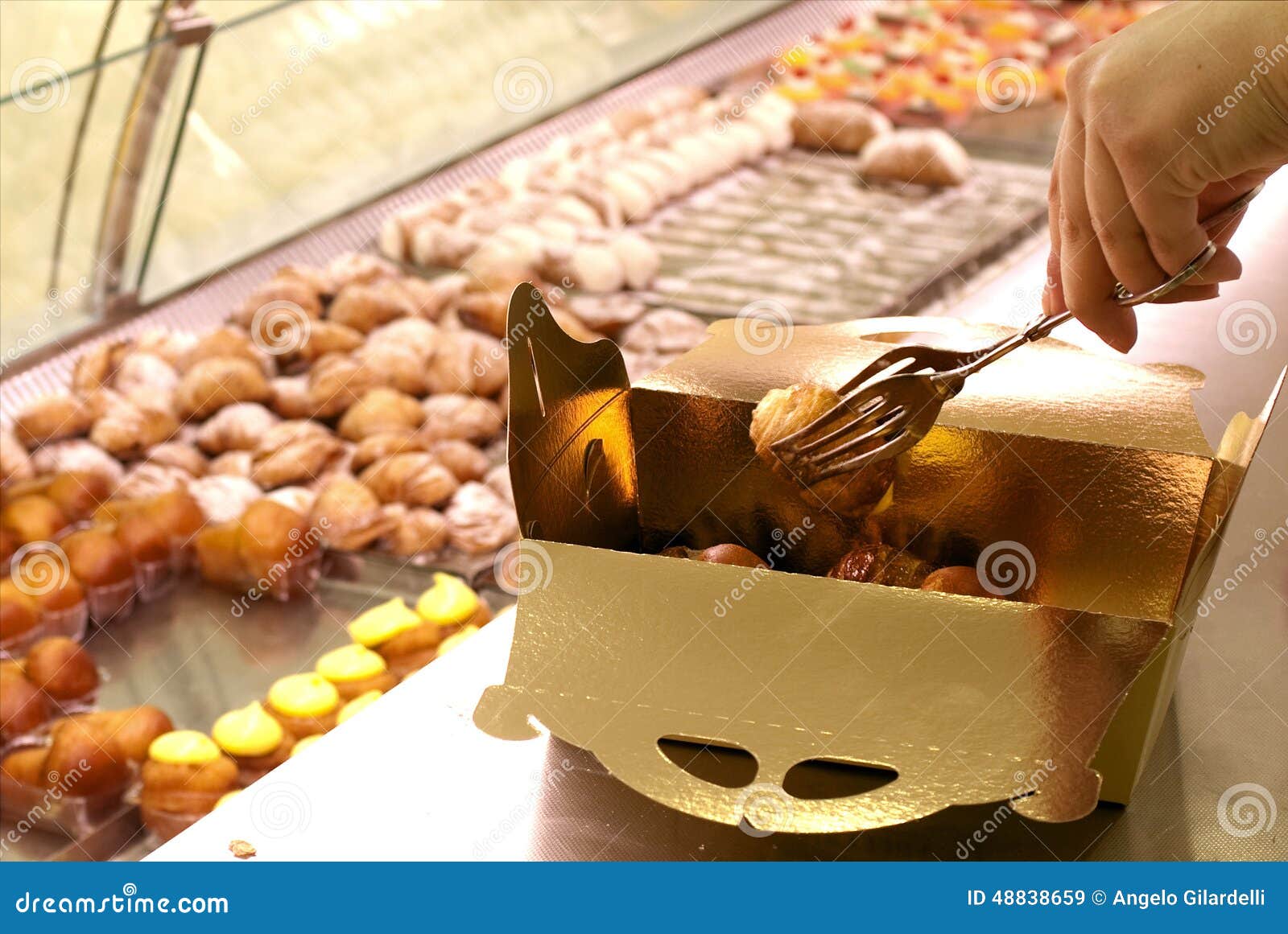 Selling pastries stock image. Image of tray, food, order - 48838659