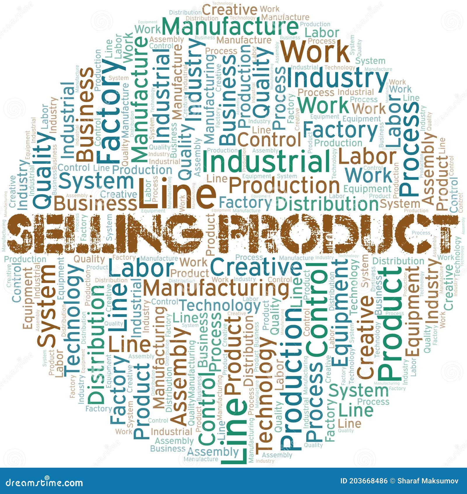 Selling Product Word Cloud Create with Text only. Stock Illustration ...