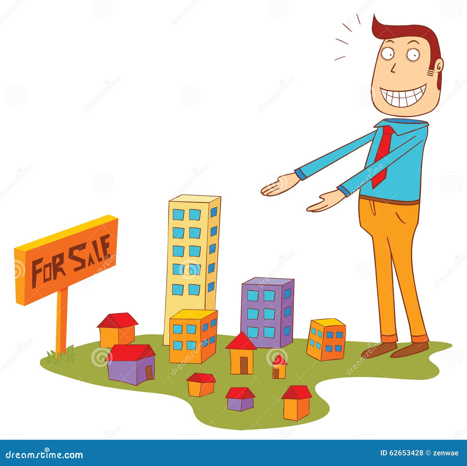 Selling properties stock vector. Illustration of mini - 62653428