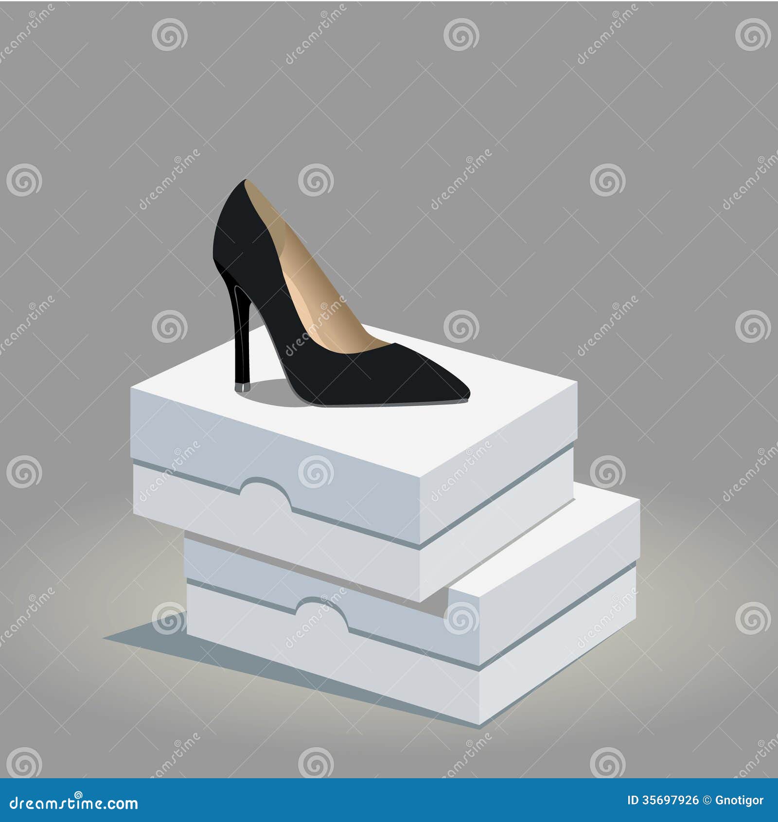 Selling shoes stock vector. Illustration of studs, fashion - 35697926