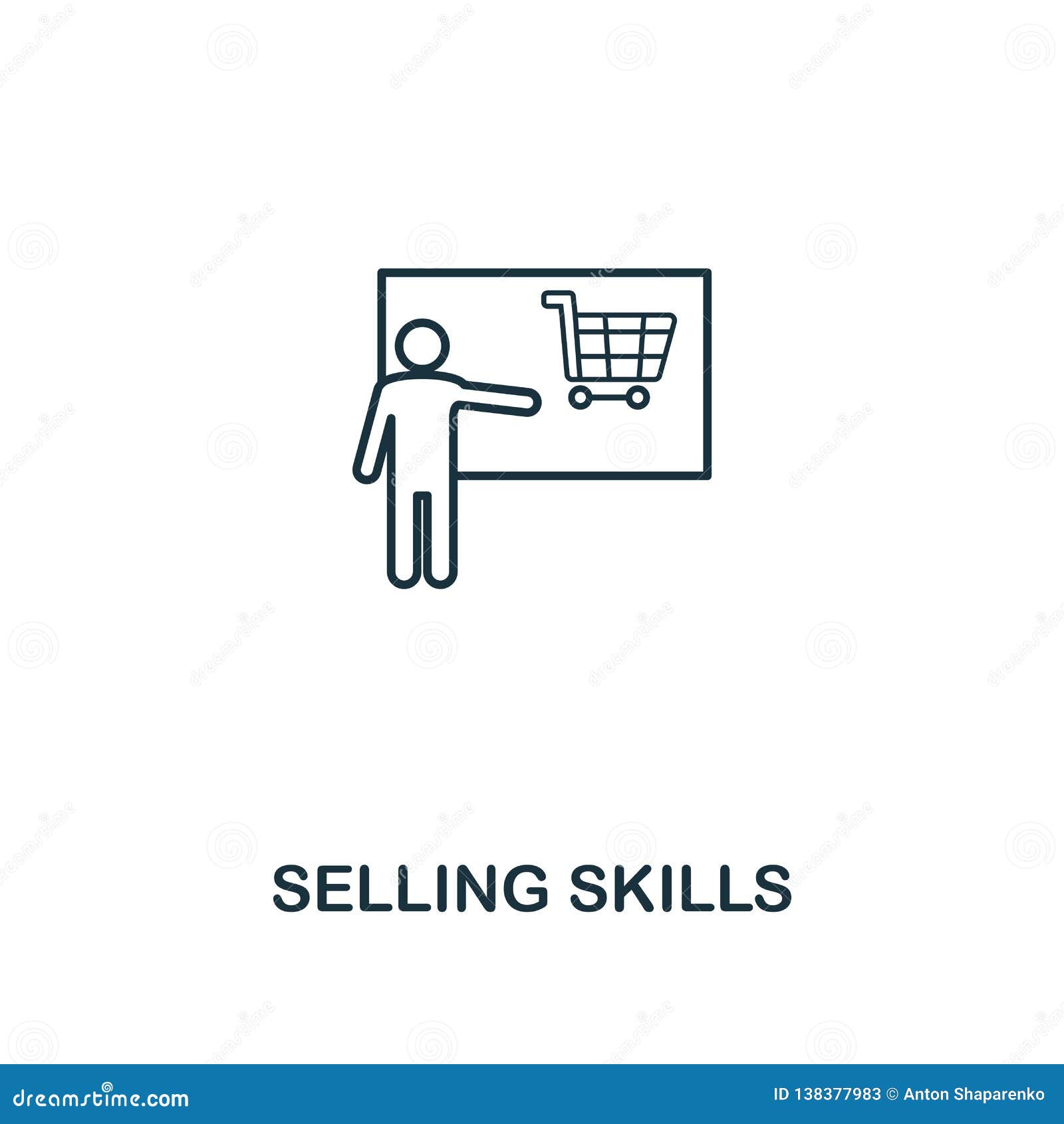 Selling Skills Icon Set. Four Simple Symbols In Diferent Styles From ... Selling Skills Icon Set. Four Simple Symbols In Diferent Styles From ...