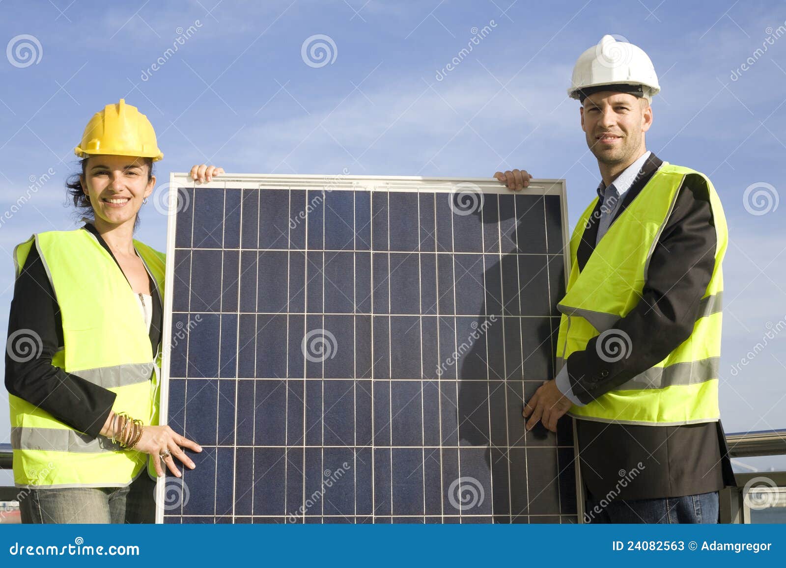 Selling solar energy stock image. Image of sunny, women - 24082563