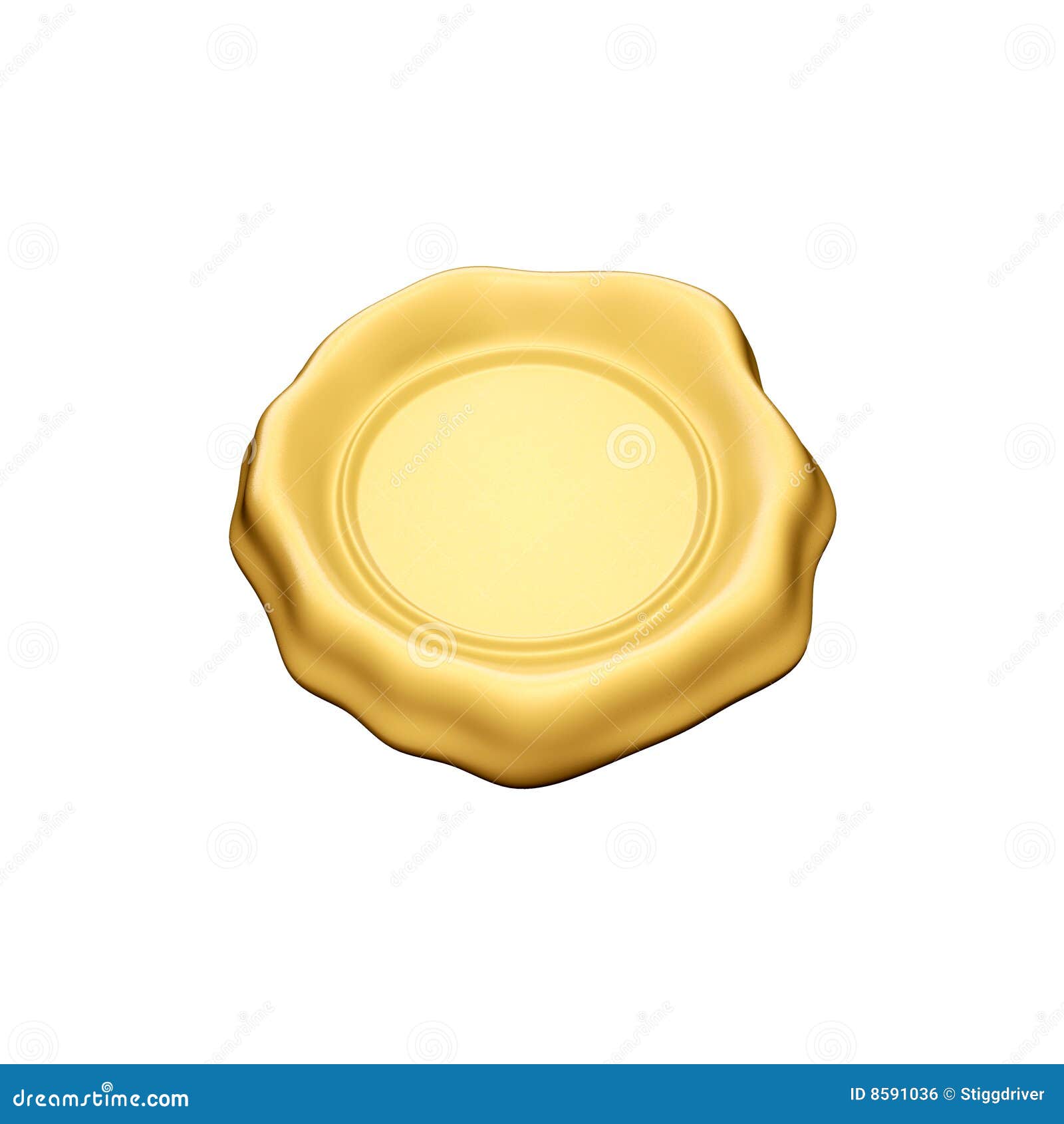 Sello amarillo de la cera stock de ilustración. Ilustración de nota ...