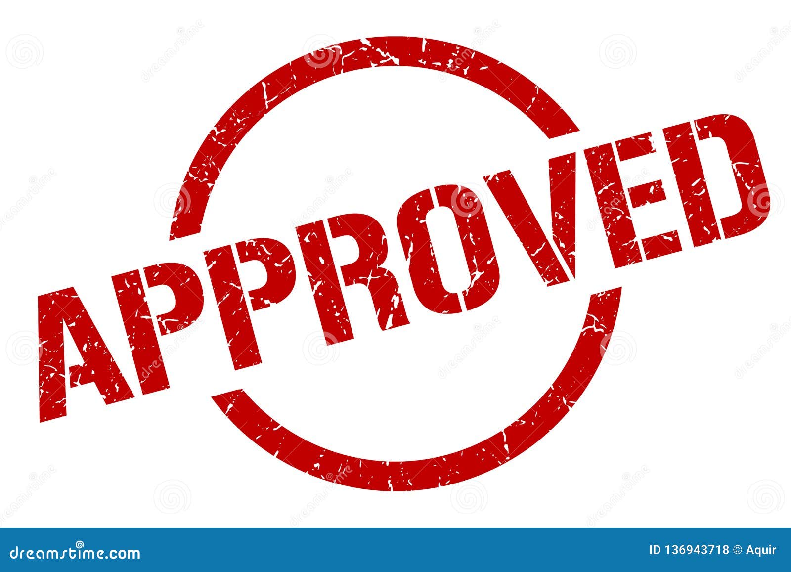 Sello aprobado ilustración del vector. Ilustración de apruebe - 136943718