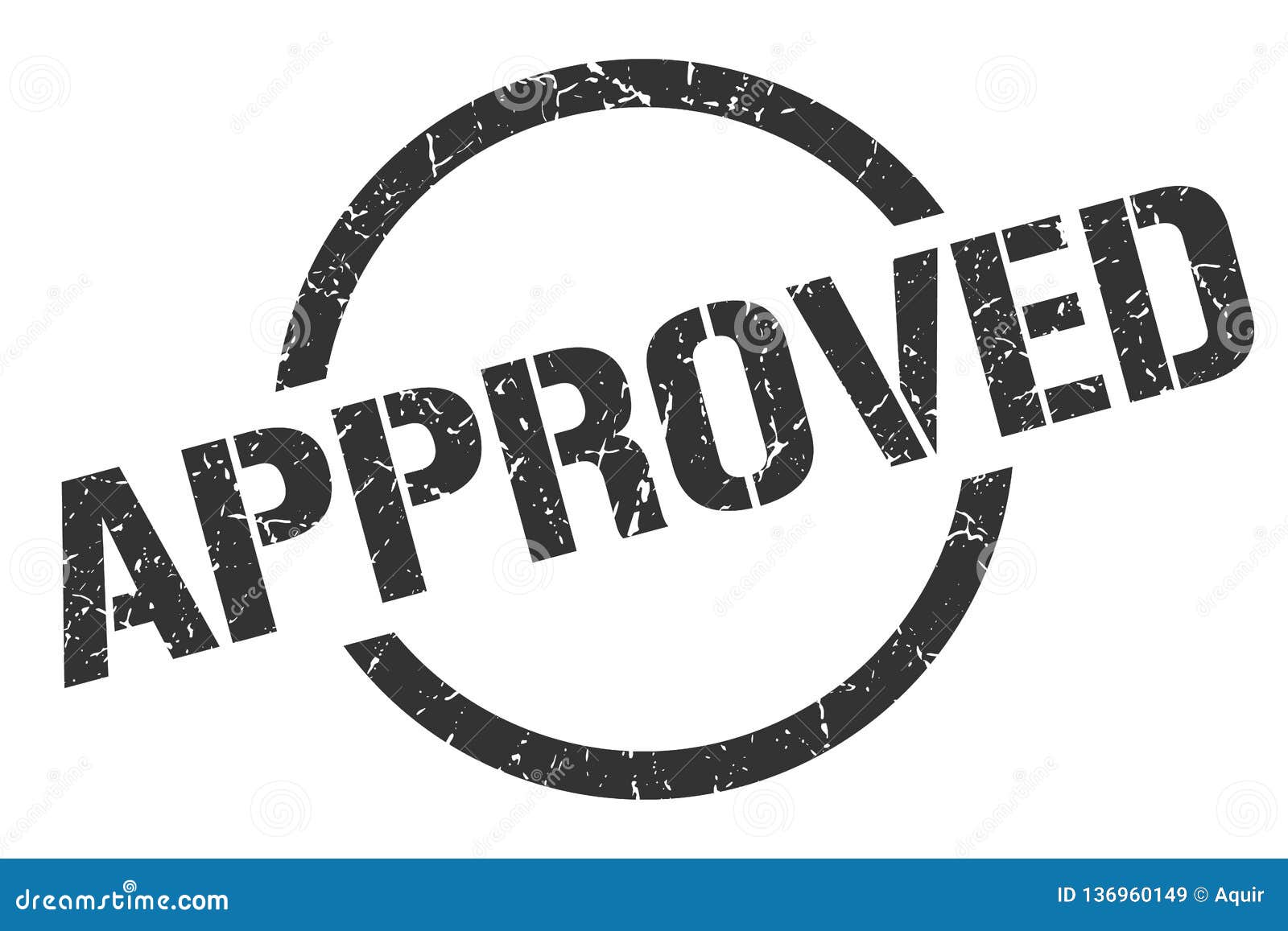 Sello aprobado ilustración del vector. Ilustración de sello - 136960149