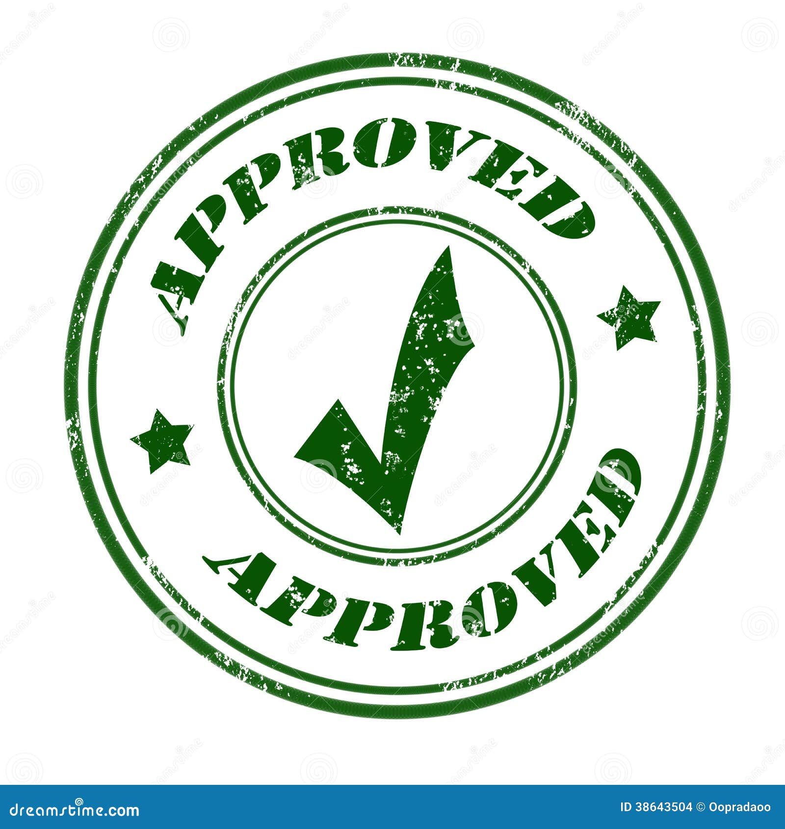Sello aprobado ilustración del vector. Ilustración de aislado - 38643504