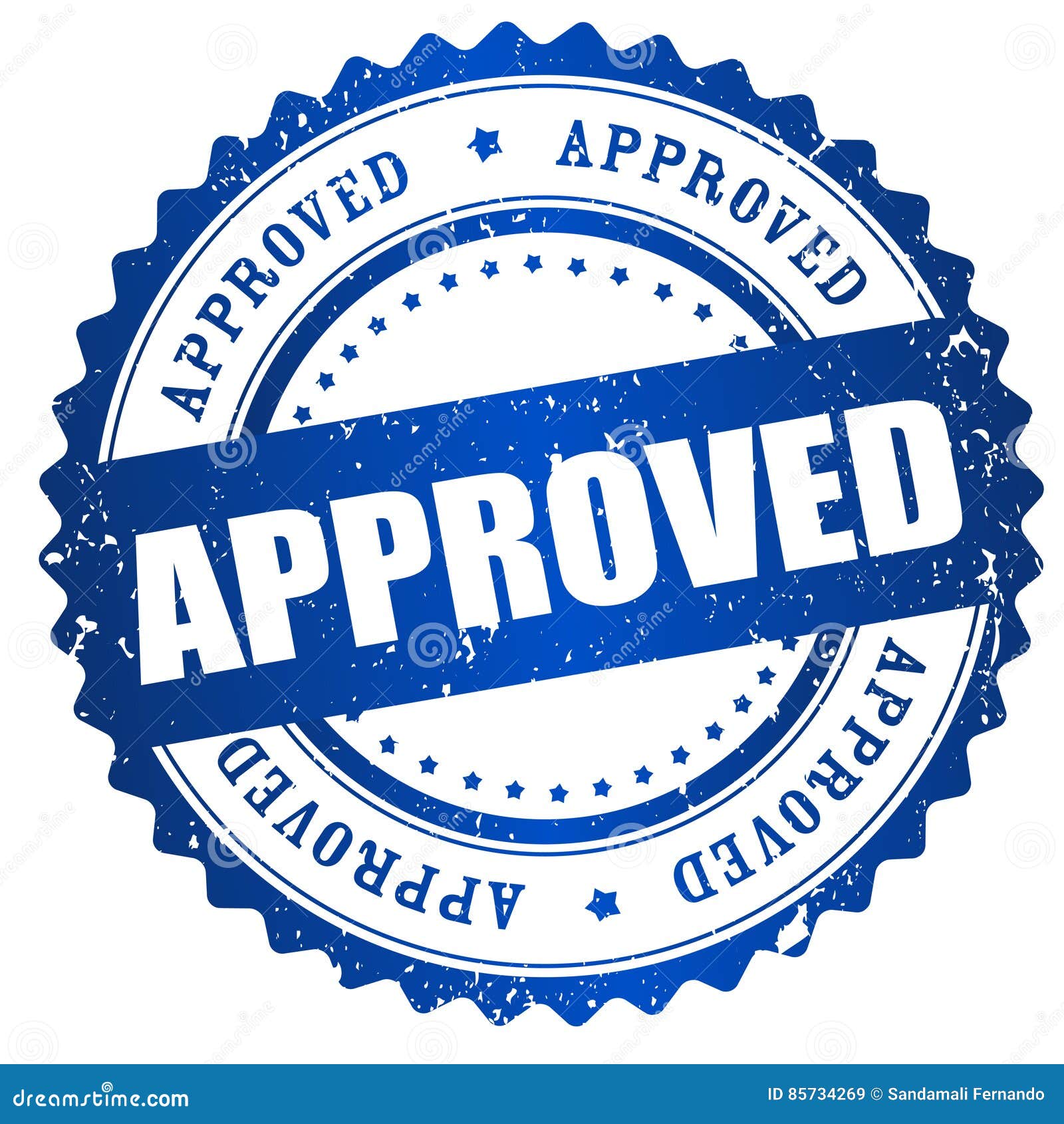 Sello aprobado stock de ilustración. Ilustración de concedido - 85734269