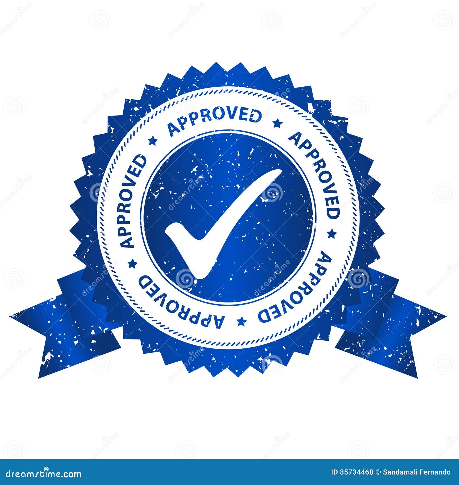 Sello aprobado stock de ilustración. Ilustración de concedido - 85734460