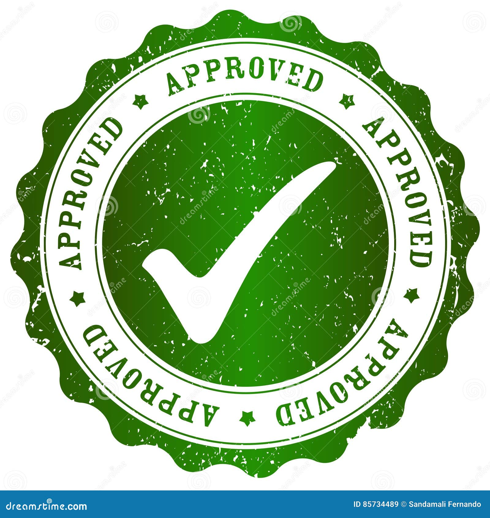 Sello aprobado ilustración del vector. Ilustración de validado - 85734489