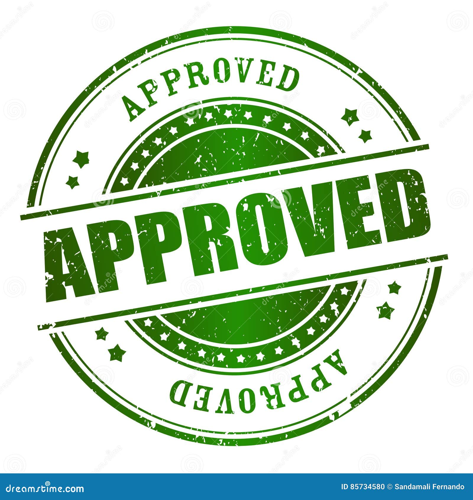 Sello aprobado stock de ilustración. Ilustración de aislado - 85734580