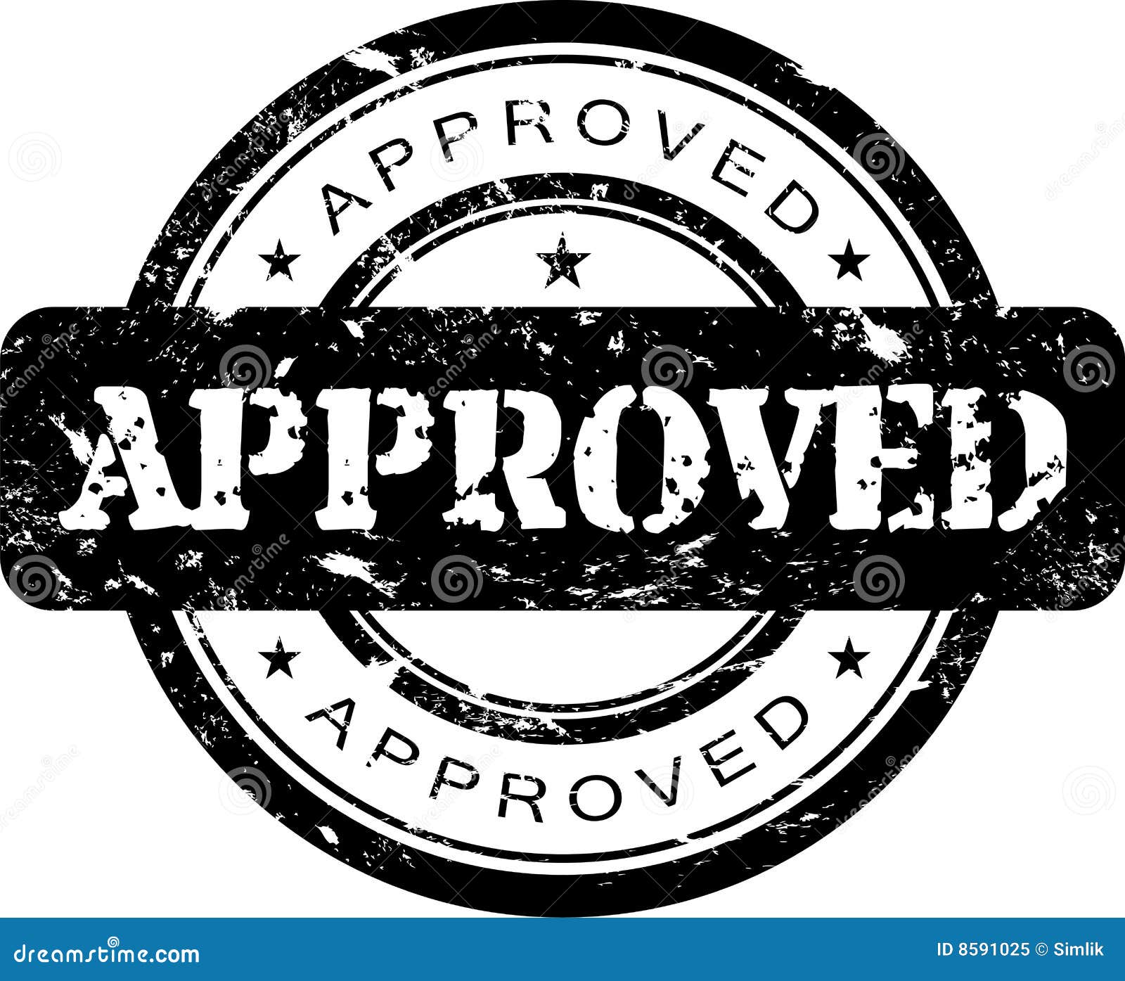 Sello aprobado ilustración del vector. Ilustración de permiso - 8591025